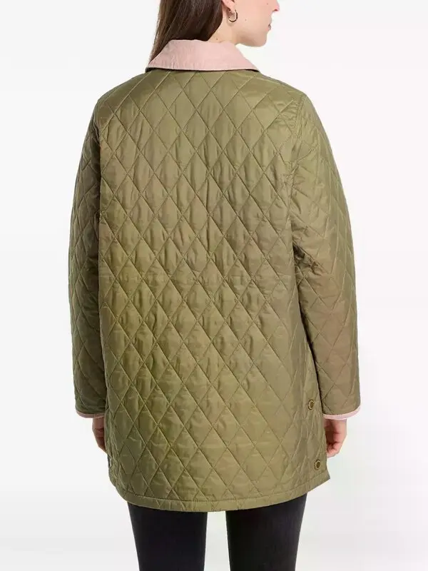 Barbour Liddesdale Quilted Jacket With Corduroy Collar