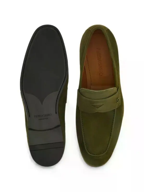 FERRAGAMO Suede Penny Loafers