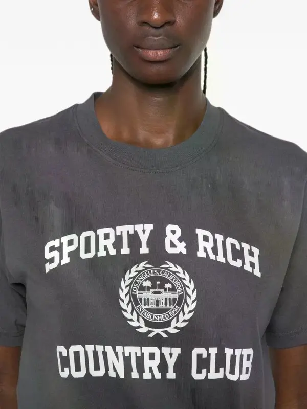 SPORTY & RICH Logo Print T-shirt