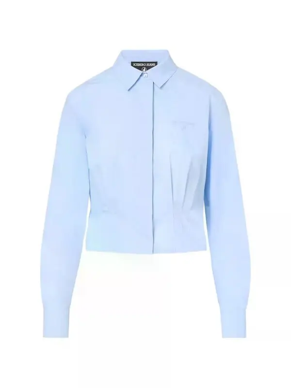 Iceberg Pleated Cropped Shirt