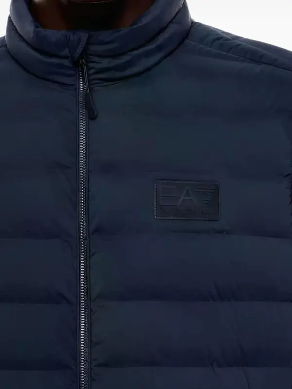 EA7 Logo-patch Zip-up Padded Jacket