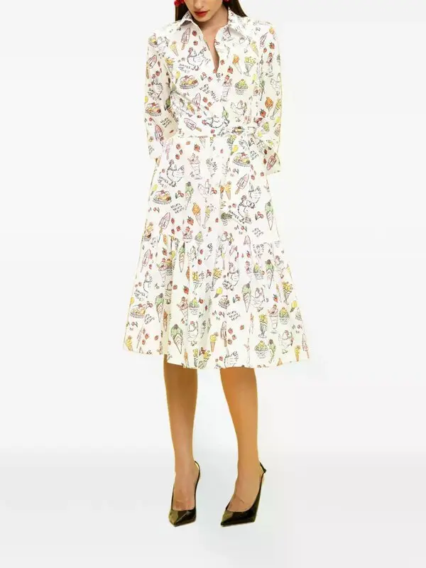 ALESSANDRO ENRIQUEZ Graphic Print Tiered Mini Dress