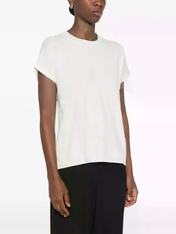 Fabiana Filippi Bead-embellished Short-sleeve Sweater