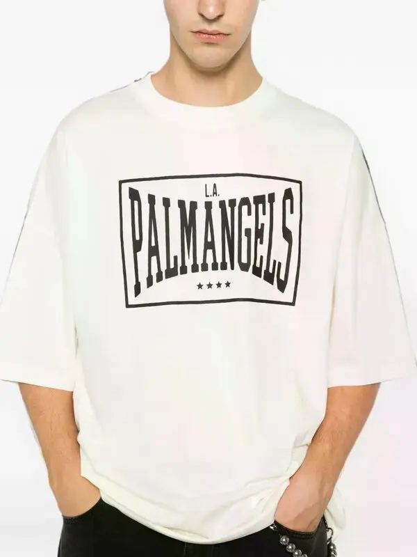Palm Angels Logo-print Drop-shoulder T-shirt