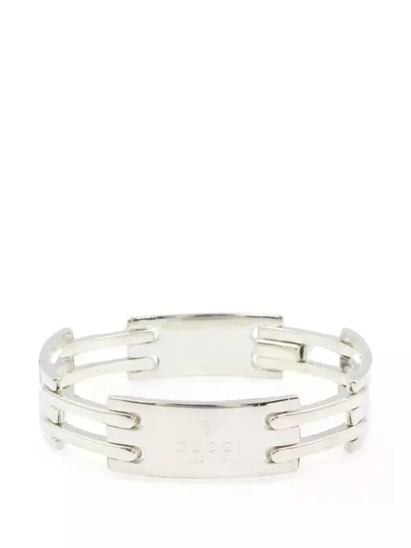 Gucci Engraved Link Bracelet - Silver