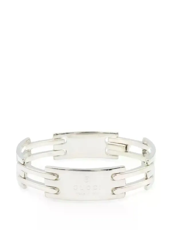Gucci Engraved Link Bracelet - Silver