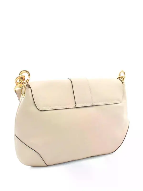 Celine 2000s Logo-plaque Shoulder Bag - Neutrals