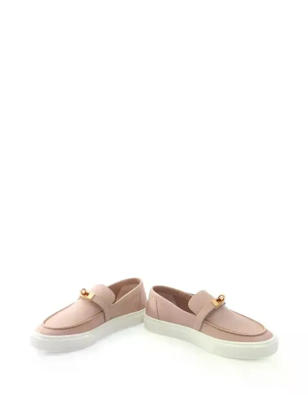 Hermès Leather Slip-on Loafers With Gold-tone Kelly Buckle