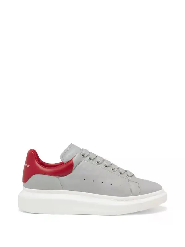 Alexander McQueen Perforated Leather Chunky Sneakers - Grey