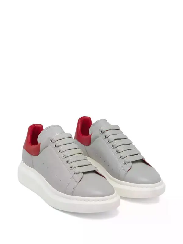 Alexander McQueen Perforated Leather Chunky Sneakers - Grey