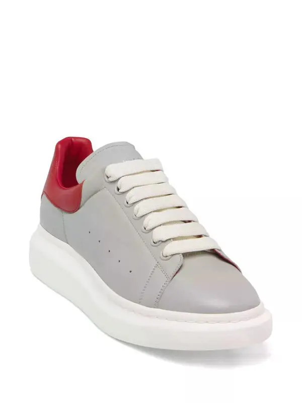 Alexander McQueen Perforated Leather Chunky Sneakers - Grey