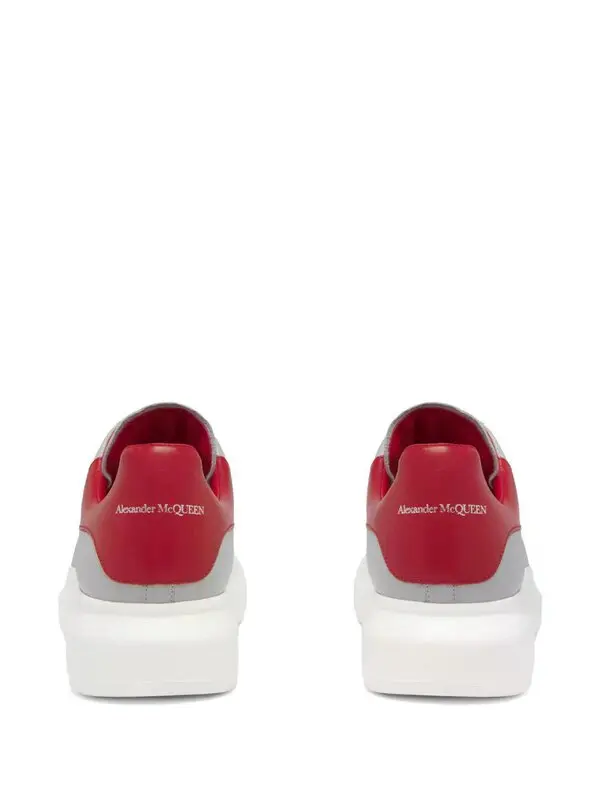Alexander McQueen Perforated Leather Chunky Sneakers - Grey