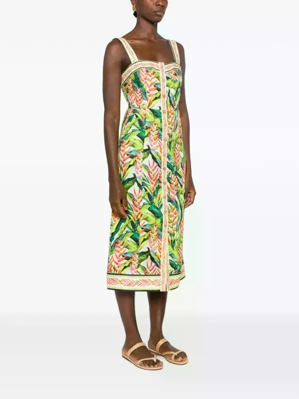 Farm Rio Button-down Midi Dress
