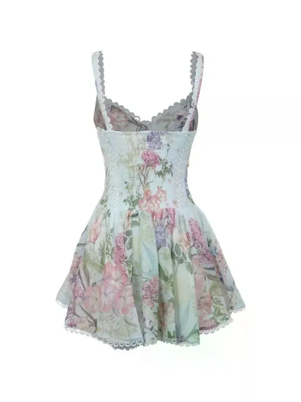 Charo Ruiz Ibiza Gardenia Floral-print Mini Dress - Blue