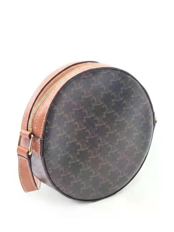 Celine Triomphe Round Shoulder Bag - Black