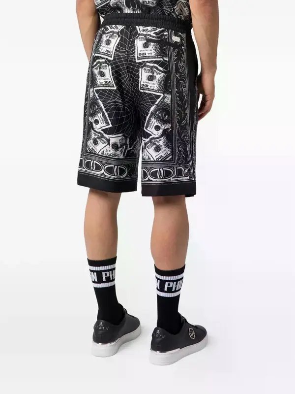 Philipp Plein Skull Dollar-print Shorts