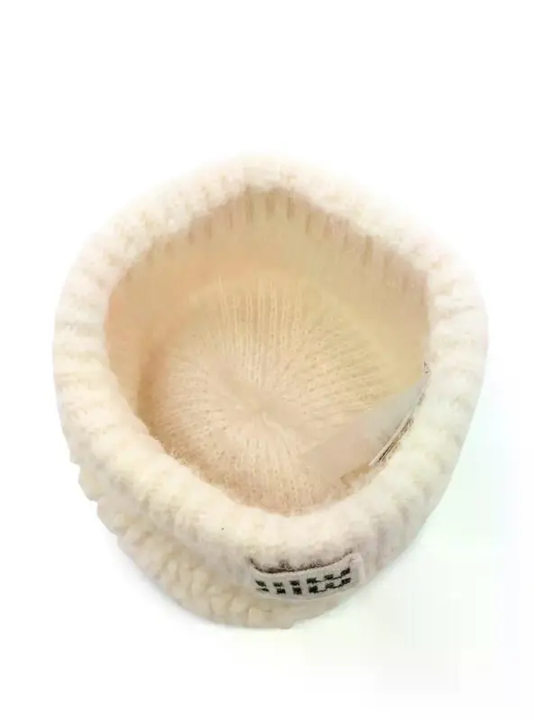 Miu Miu Logo Patch Beanie Hat