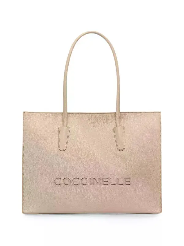 COCCINELLE Grained Leather Tote Bag
