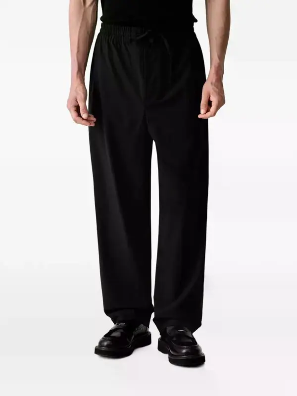 Kenzo Wide Leg Drawstring Trousers - Black