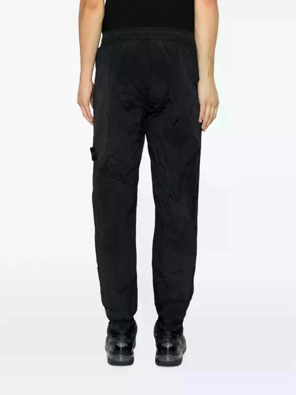 Stone Island Logo-patch Crinkled Track Pants