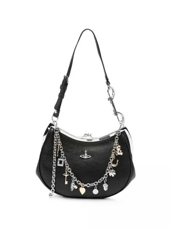 VIVIENNE WESTWOOD Charm-embellished Leather Shoulder Bag