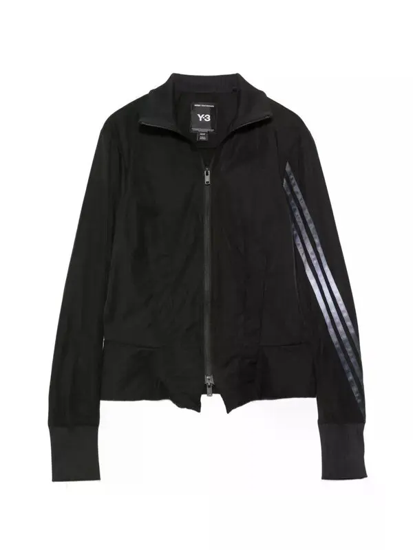 Y3 Striped Zip-up Jacket - Black