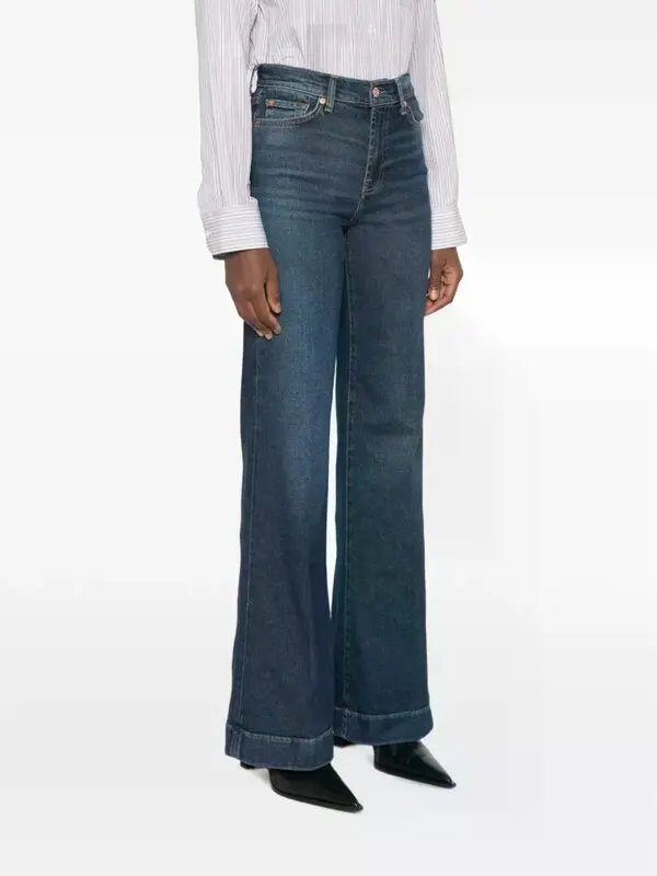 7 For All Mankind Logo-patch Wide-leg Jeans
