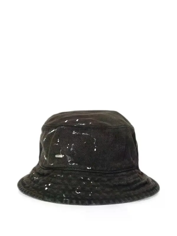 Our Legacy Paint-splatter Bucket Hat - Black