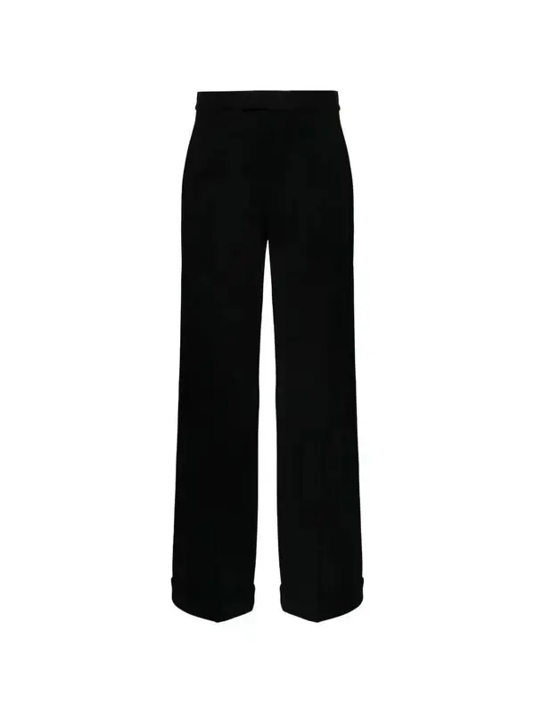 Brunello Cucinelli Tailored Trousers With Cuffed Hem - Black
