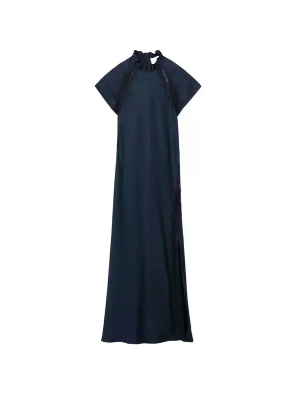 Claudie Pierlot Lace-trim Ruffled Maxi Dress