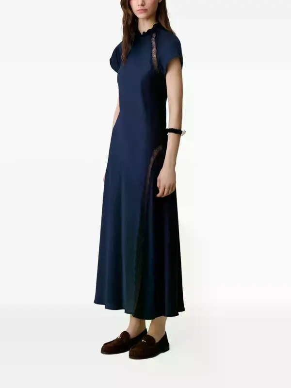 Claudie Pierlot Lace-trim Ruffled Maxi Dress