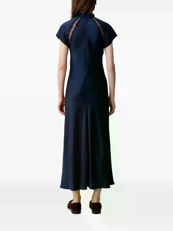 Claudie Pierlot Lace-trim Ruffled Maxi Dress