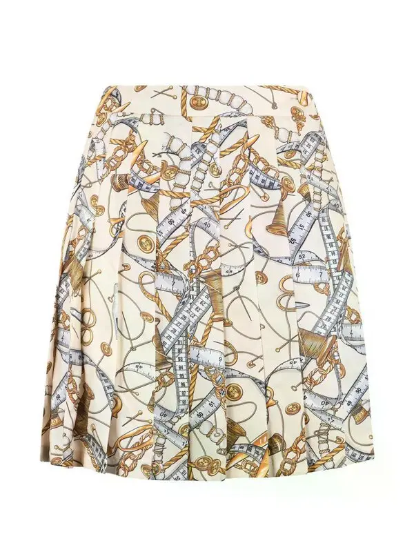 Moschino Graphic Pattern Midi Skirt - Neutrals