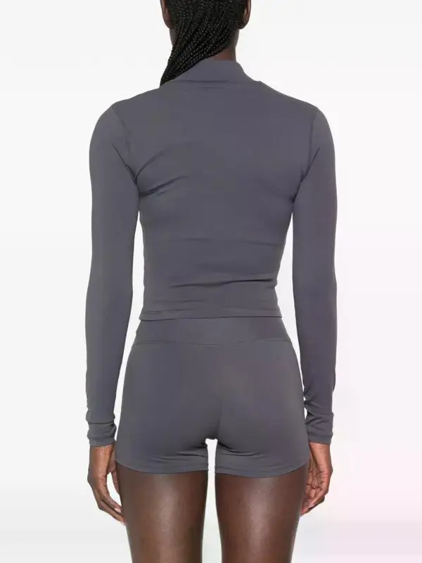 SPORTY & RICH Logo Zip-up Sweater