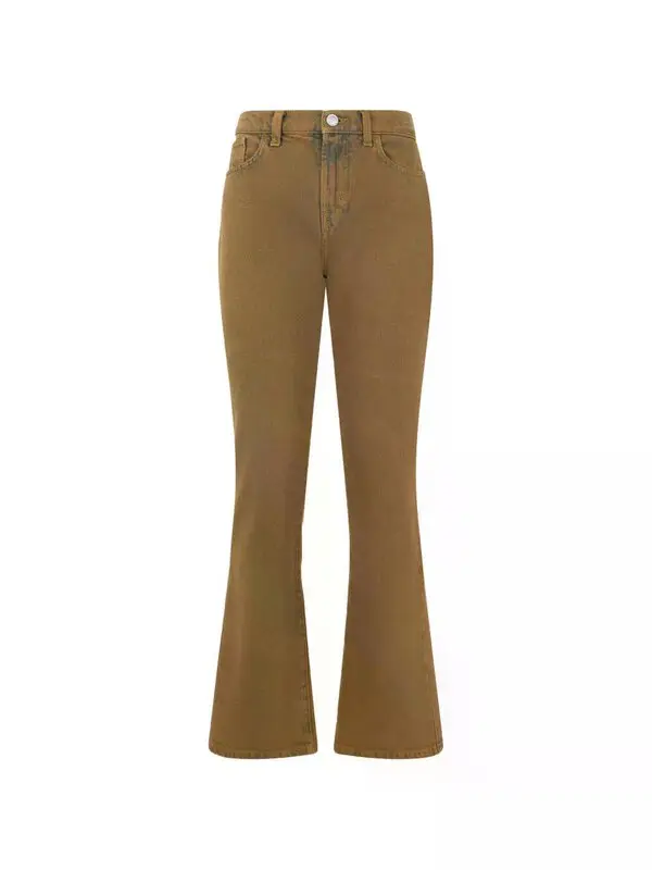 Alberta Ferretti Logo Patch Flared Jeans
