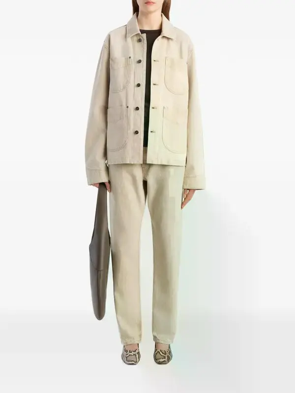 Khaite Wyatt Denim Chore Jacket - Neutrals