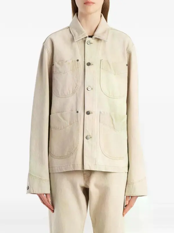 Khaite Wyatt Denim Chore Jacket - Neutrals