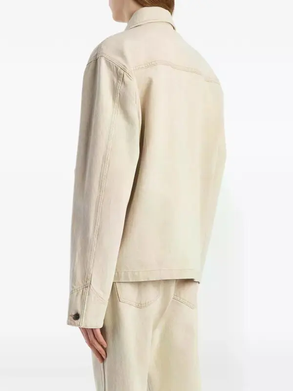 Khaite Wyatt Denim Chore Jacket - Neutrals