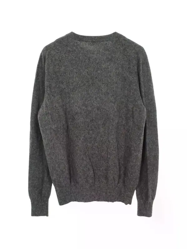 Dior Logo-embroidered Wool Sweater - Grey