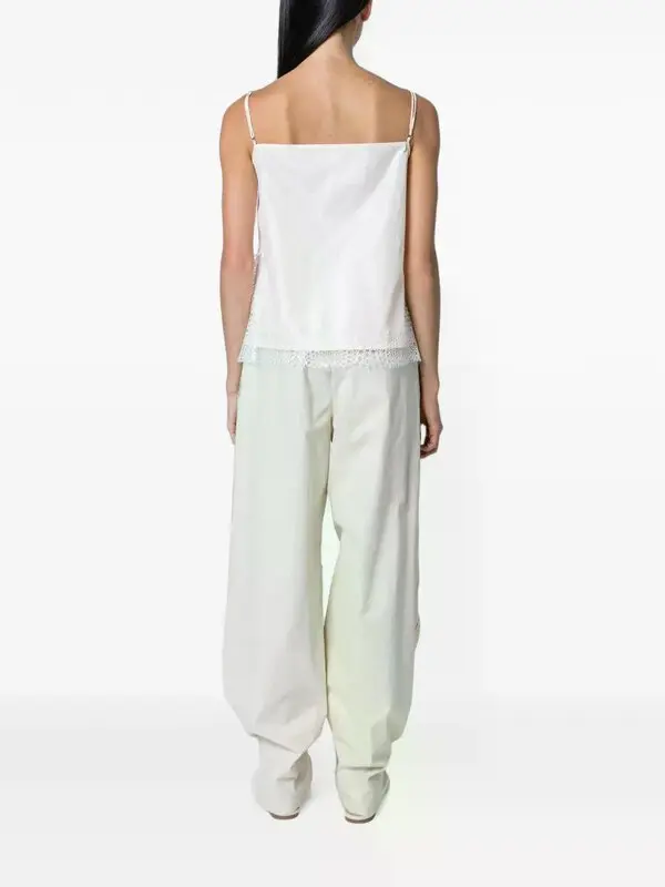MULLER OF YOSHIOKUBO Lace-trimmed V-neck Sleeveless Top