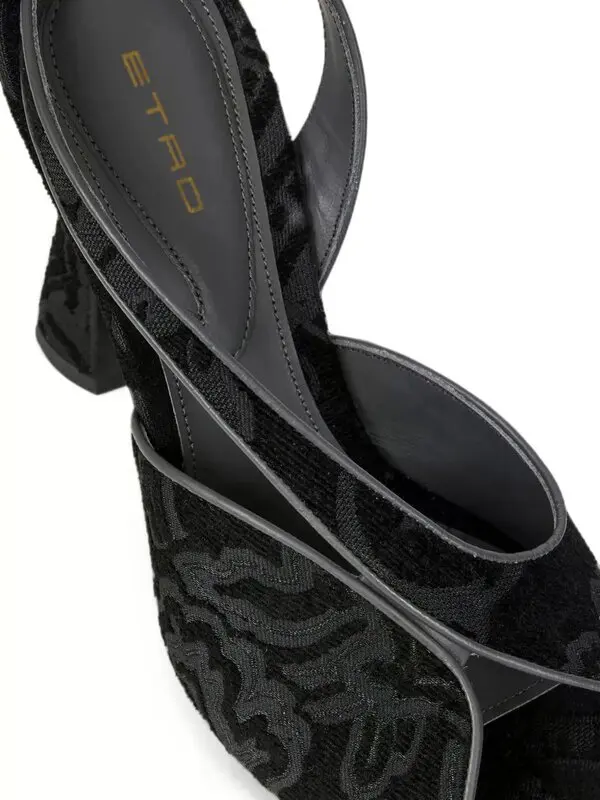 Etro High-heeled Jacquard Paisley Sandals