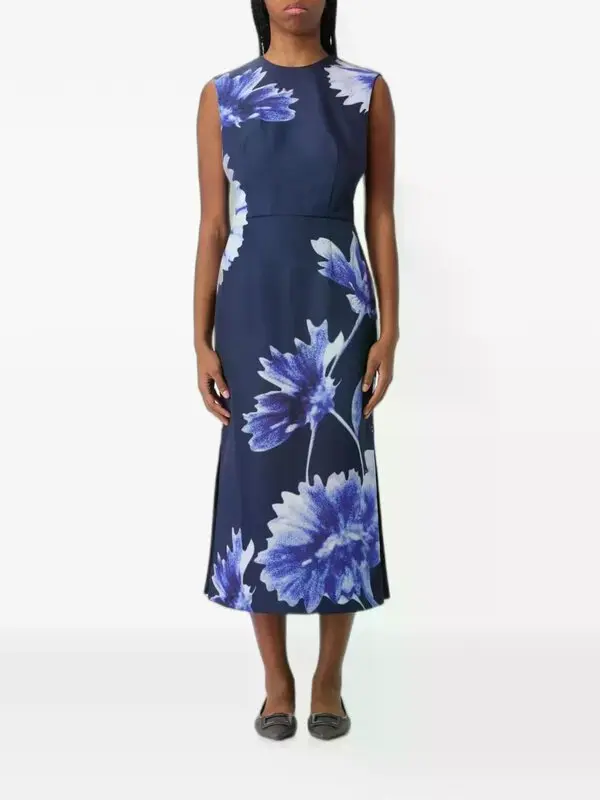 Erdem Floral-print Sleeveless Midi Dress