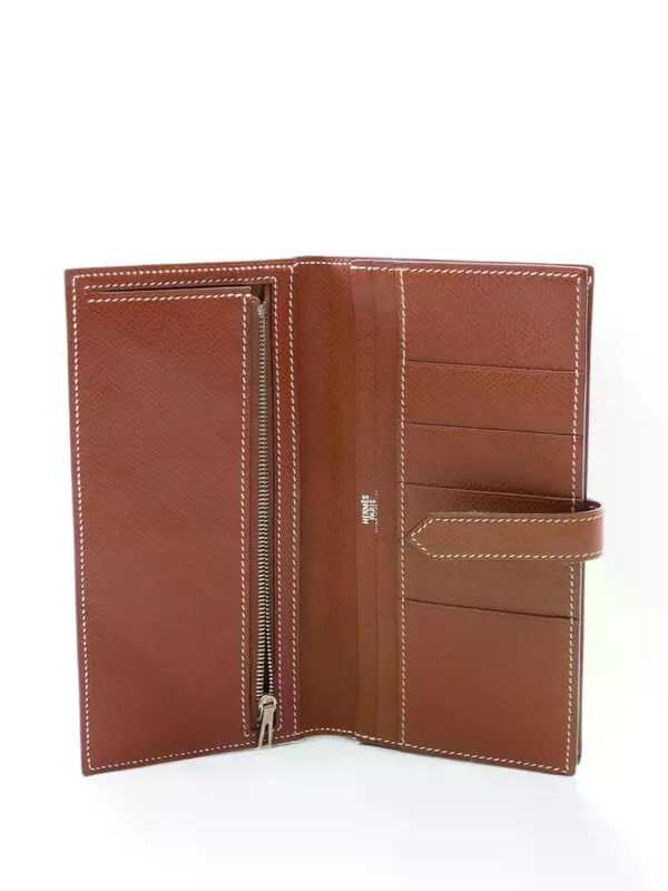 Hermès 2008 Bearn Leather Wallet - Brown