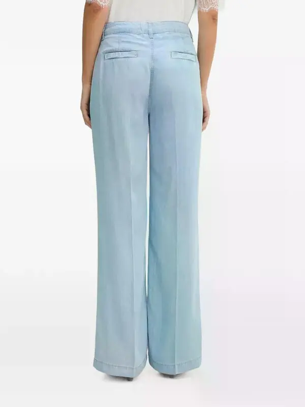 BLUGIRL Floral-appliqué Wide-leg Jeans