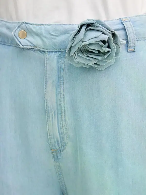 BLUGIRL Floral-appliqué Wide-leg Jeans