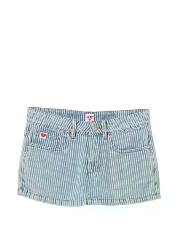 AAPE BY *A BATHING APE Logo-patched Striped Shorts
