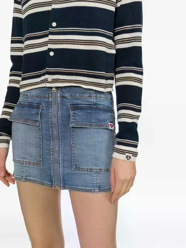 AAPE BY *A BATHING APE Apee™ A Bathing Ape® Logo-patched Denim Skirt