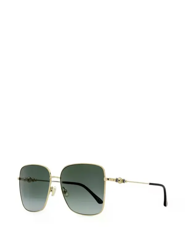 JIMMY CHOO Hester Square Frame Sunglasses - Gold