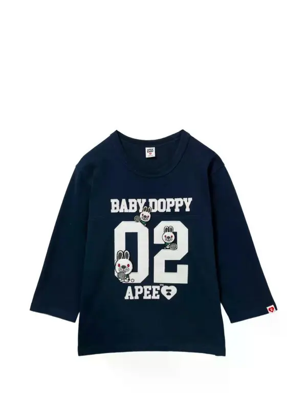 AAPE BY *A BATHING APE Logo Patch Crew Neck T-shirt