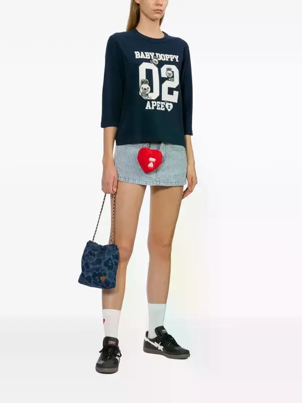 AAPE BY *A BATHING APE Logo Patch Crew Neck T-shirt